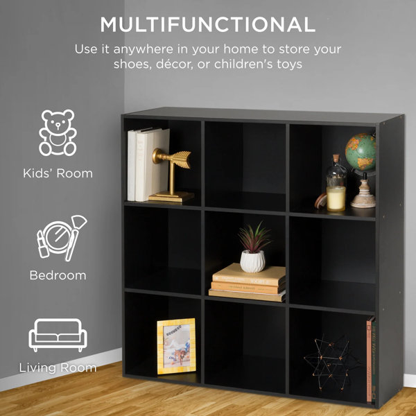 Latitude Run® Bookshelf Storage Display W/ 3 Removable Panels ...