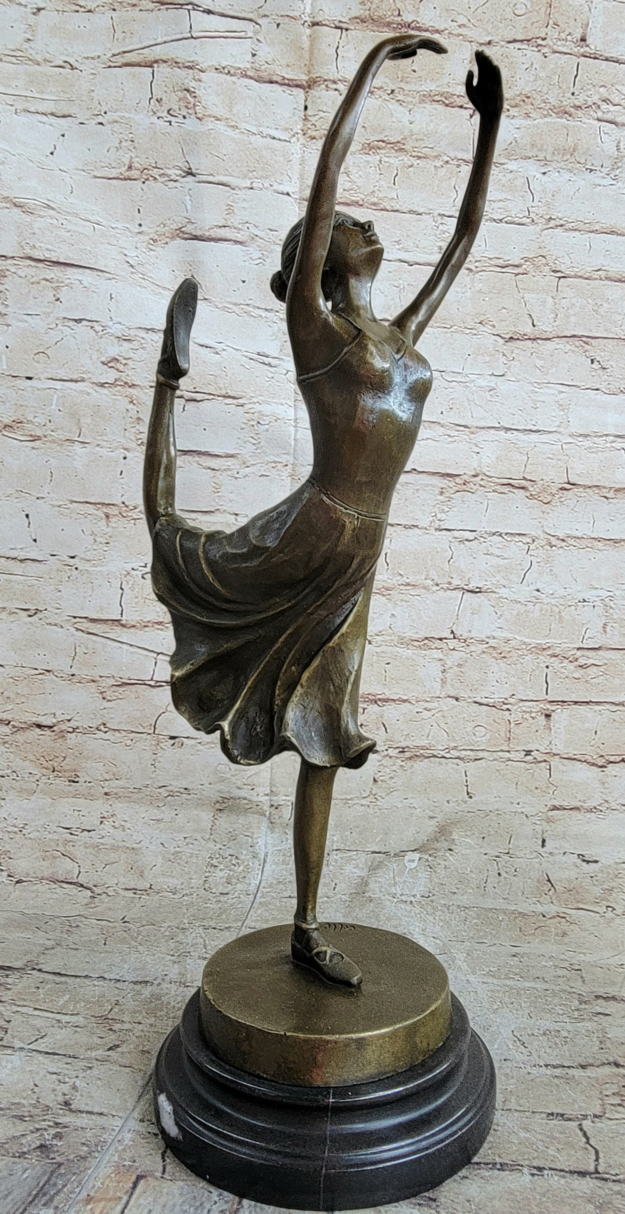 Bloomsbury Market Bronze Metal Ballerina Ballet Dancer Girl Figure ...