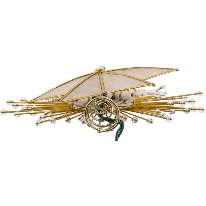 Kurt Adler Capiz Star with Rays and Beads Tree Topper & Reviews | Wayfair