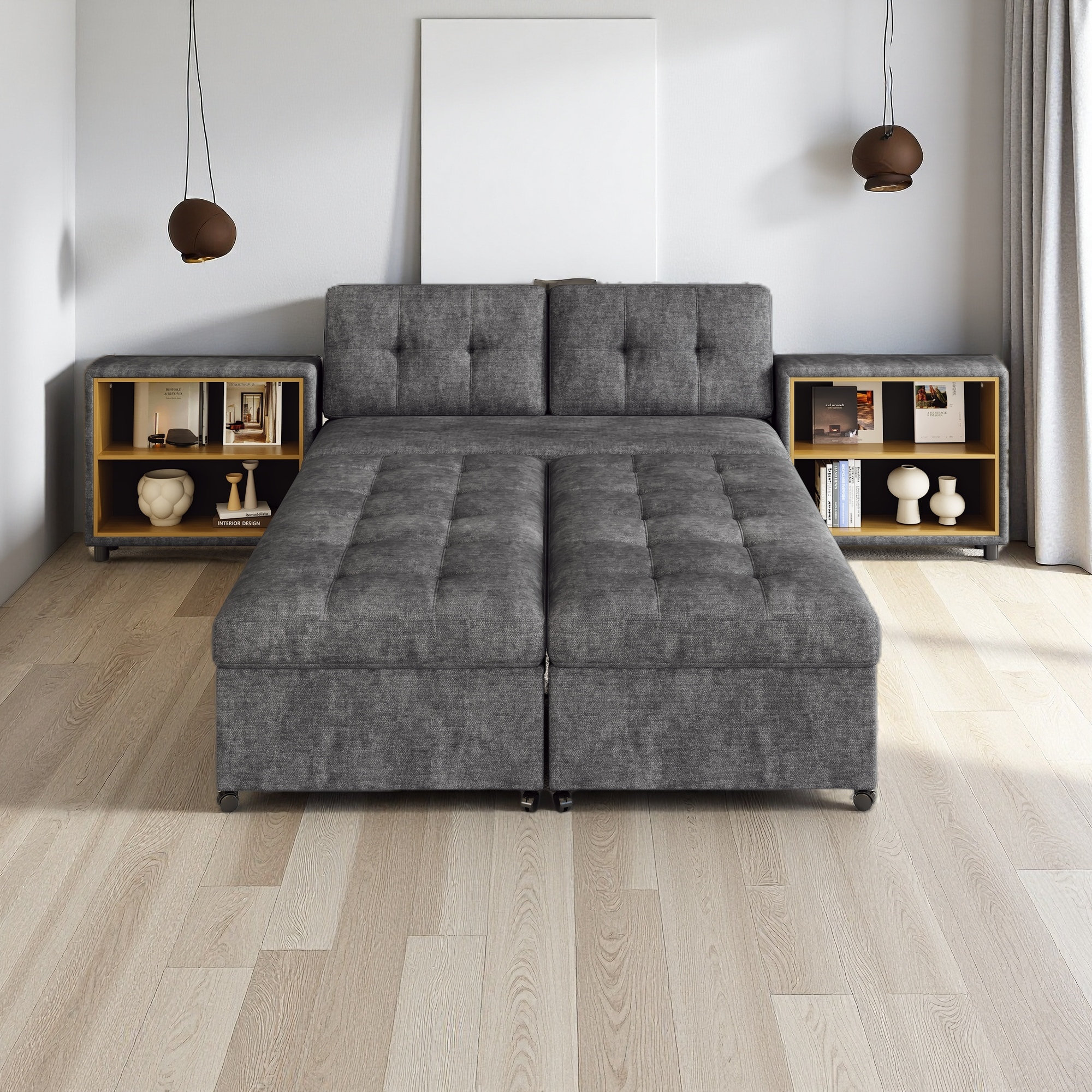 Latitude Run® 121.2" Versatile Sofa Bed Modular Sofa Free-Combined Sofa ...