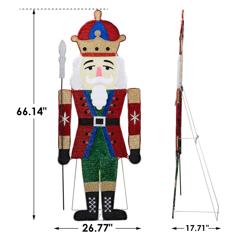 The Holiday Aisle® 66 In. Lighted Nutcracker Christmas Yard Decor 2d ...