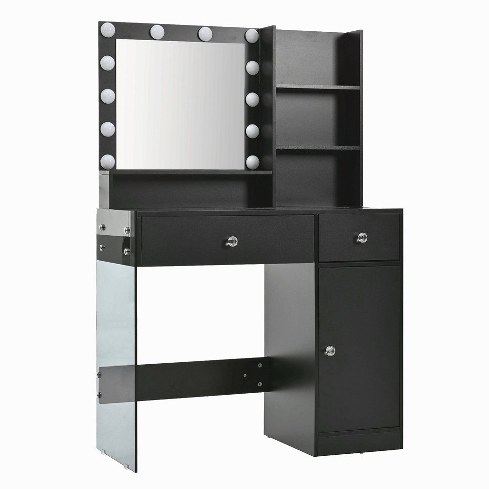 George Oliver Vanity Desk With Mirror And 3 Lighting Modes, Makeup ...