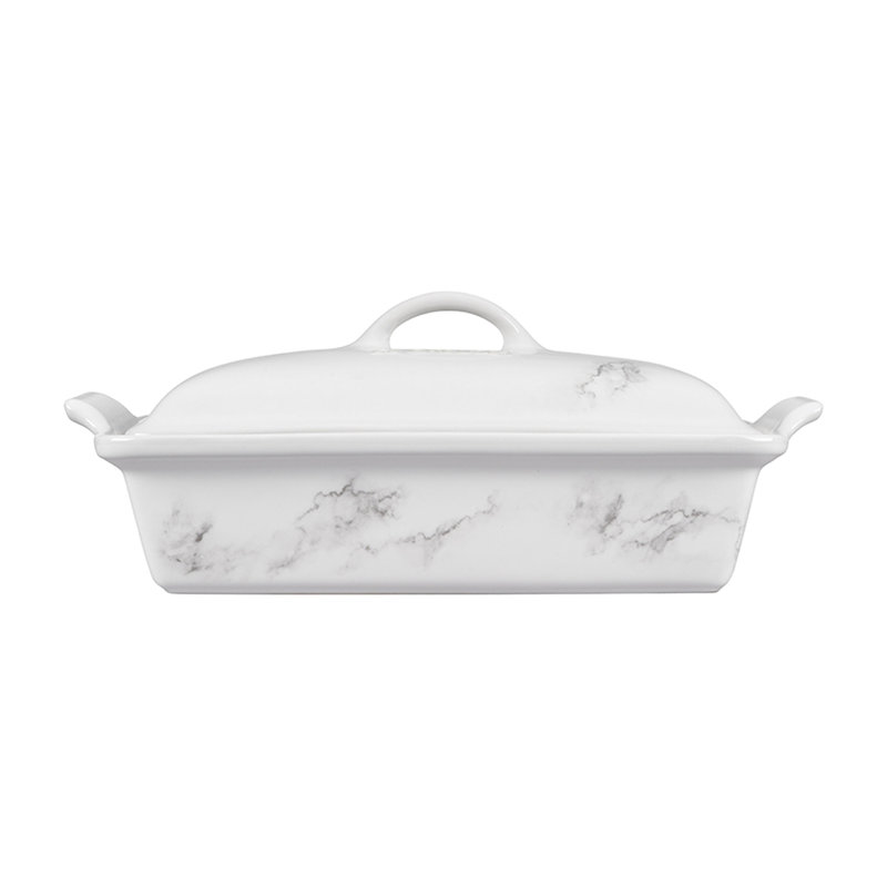 Le Creuset Heritage Stoneware Marble Collection 4 Qt. Rectangular ...