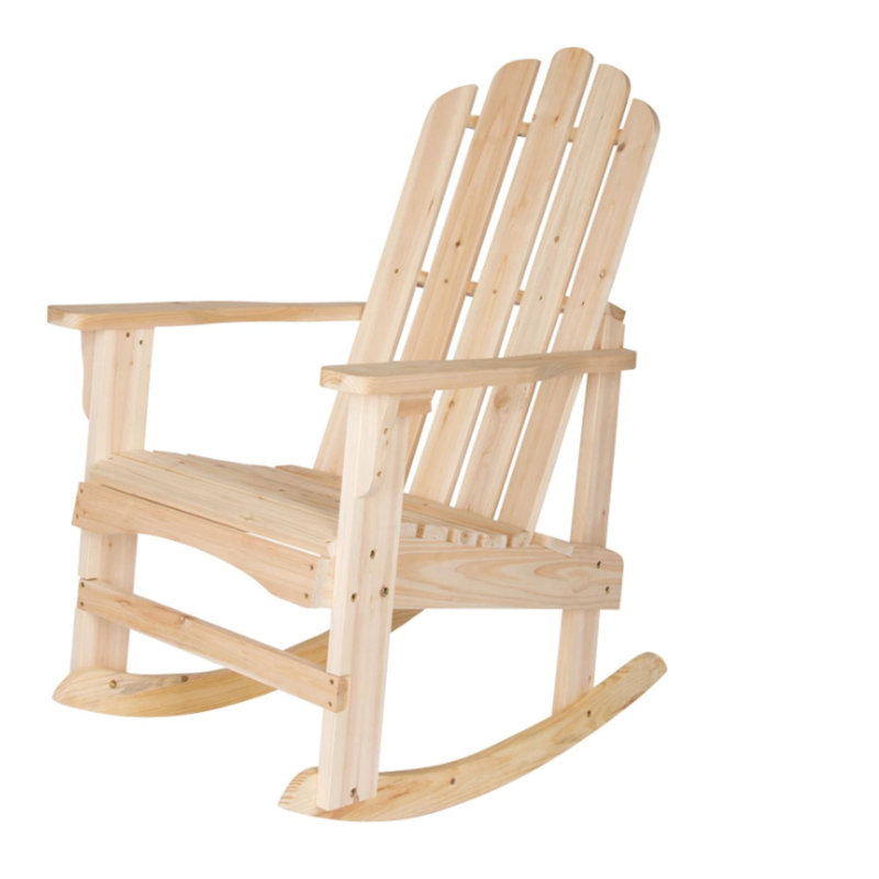 Highland Dunes Alliona Solid Wood Rocking Chair | Wayfair