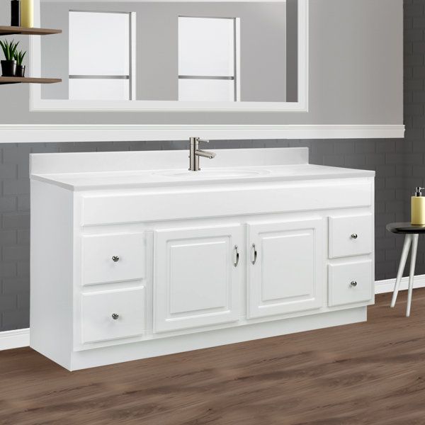 Winston Porter Concord 61 Inch Bathroom Vanity with Top, Ready to ...