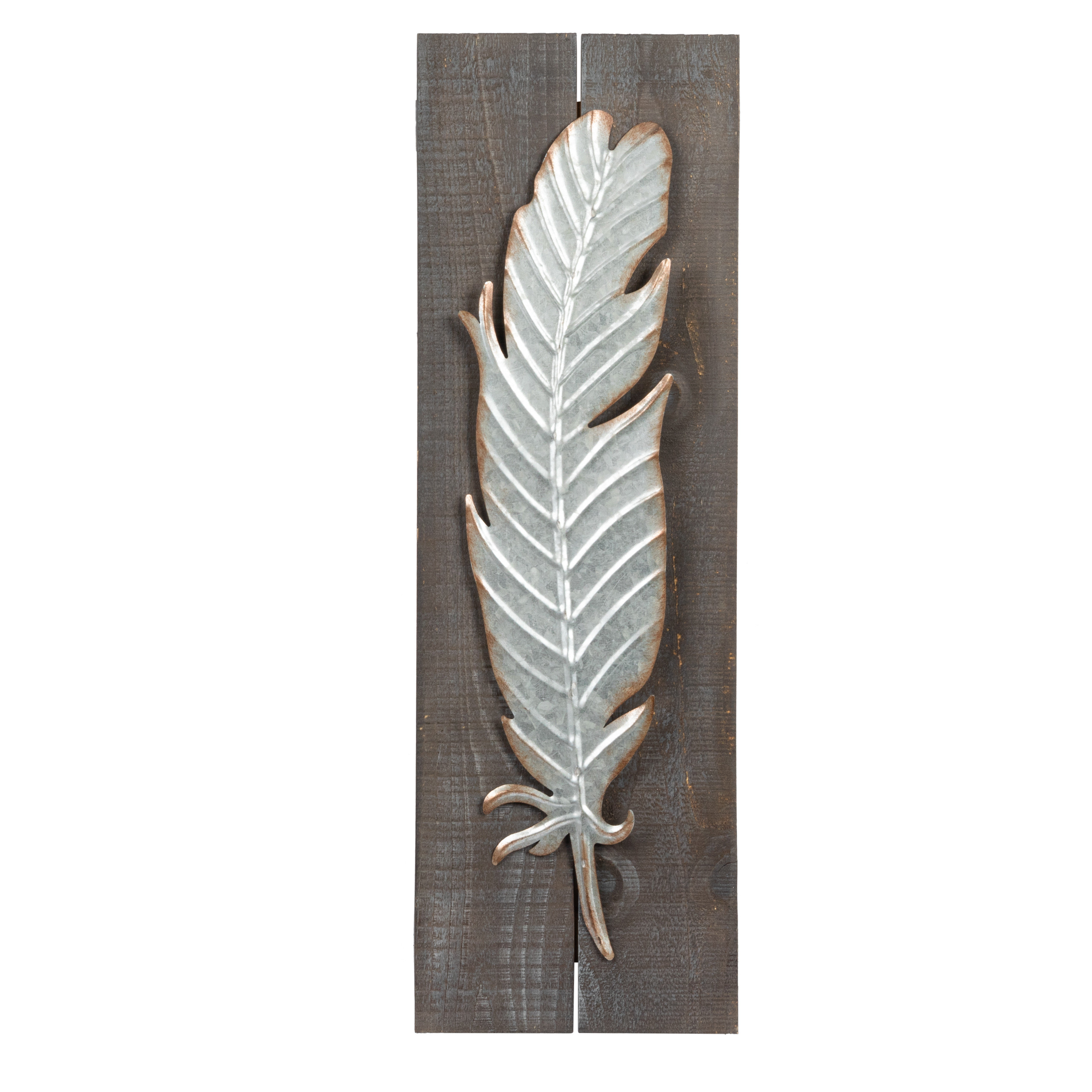 Bungalow Rose Wood Wall Decor with Metal Feather & Reviews - Wayfair Canada