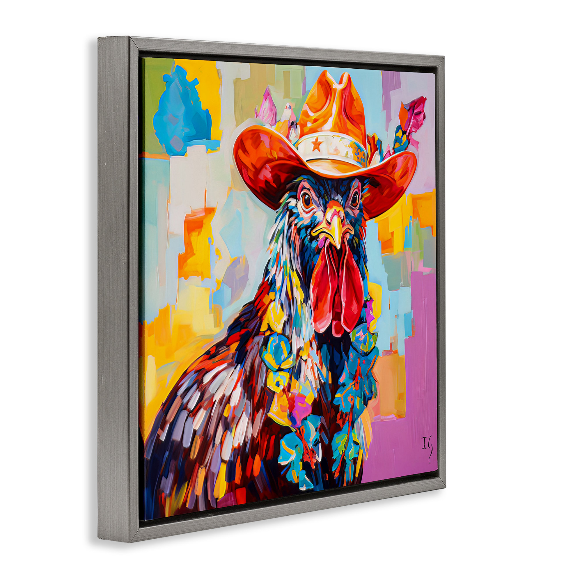 Trinx Modern Cowboy Rooster Canvas Wall Art by Ivan Guaderrama | Wayfair