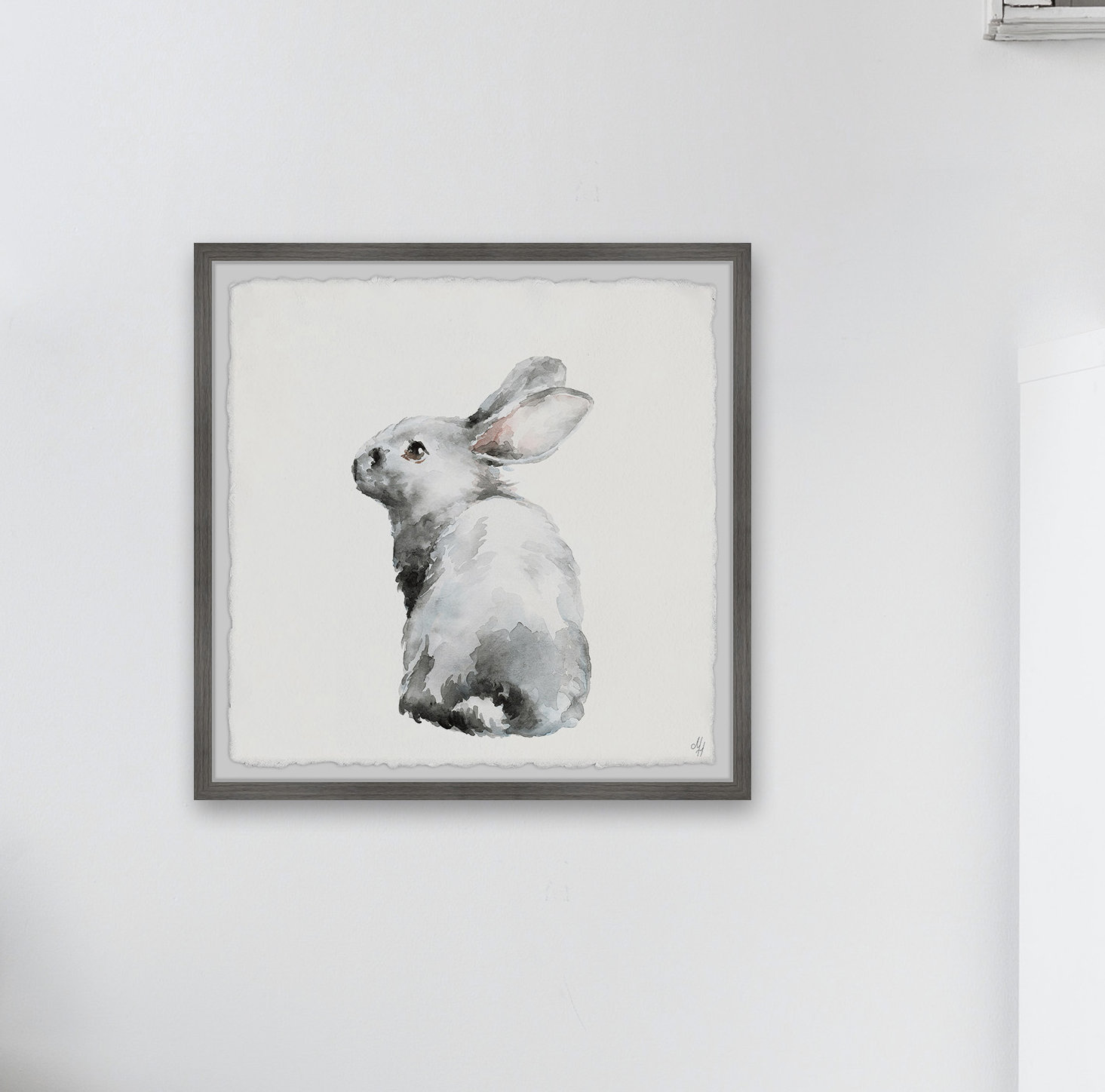 Harriet Bee Morehouse Furry Bunny Framed Print | Wayfair