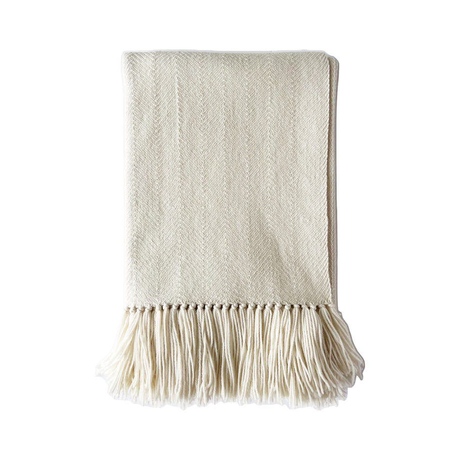 Catavento Andes Handwoven Merino Throw Ivory | Wayfair
