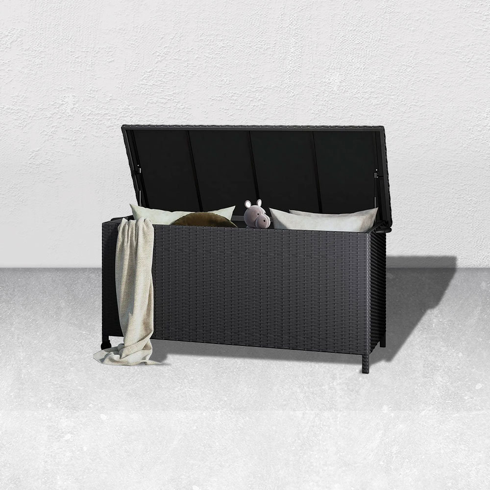 Latitude Run® 25" H x 52" W x 26" D 108 Gallon Large Greige-M Wicker ...