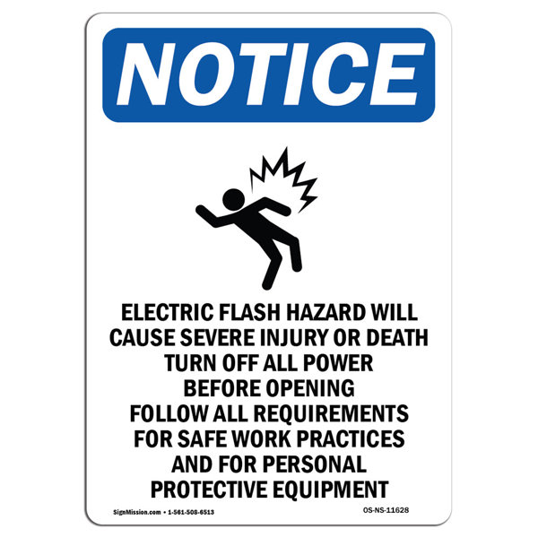 SignMission Notice Electric Flash Hazard Sign | Wayfair