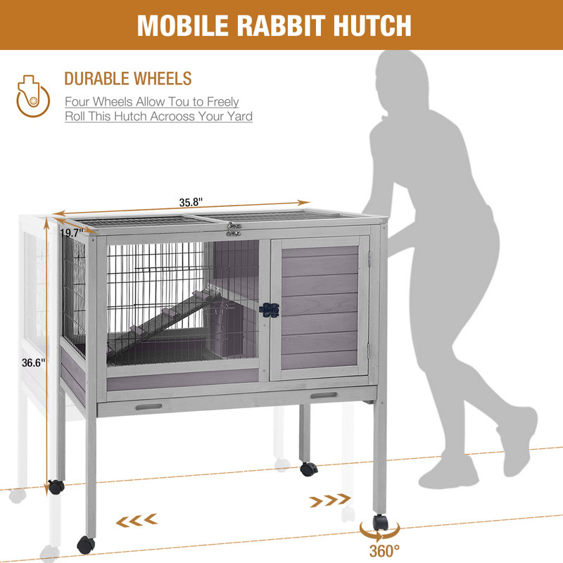 Tucker Murphy Pet™ Craciun Weather Resistant Rabbit Hutch & Reviews ...