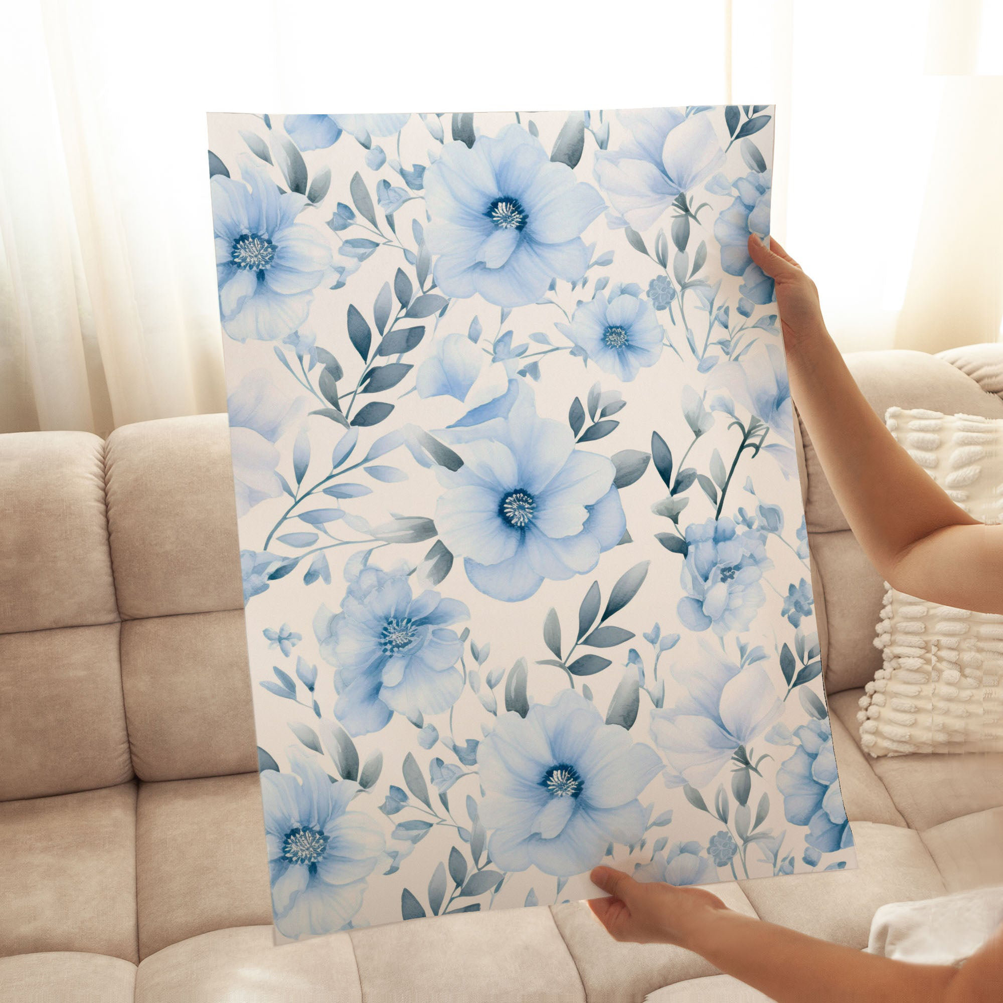 Winston Porter Floral Blue Flower Cottagecore Pattern I Cottage ...