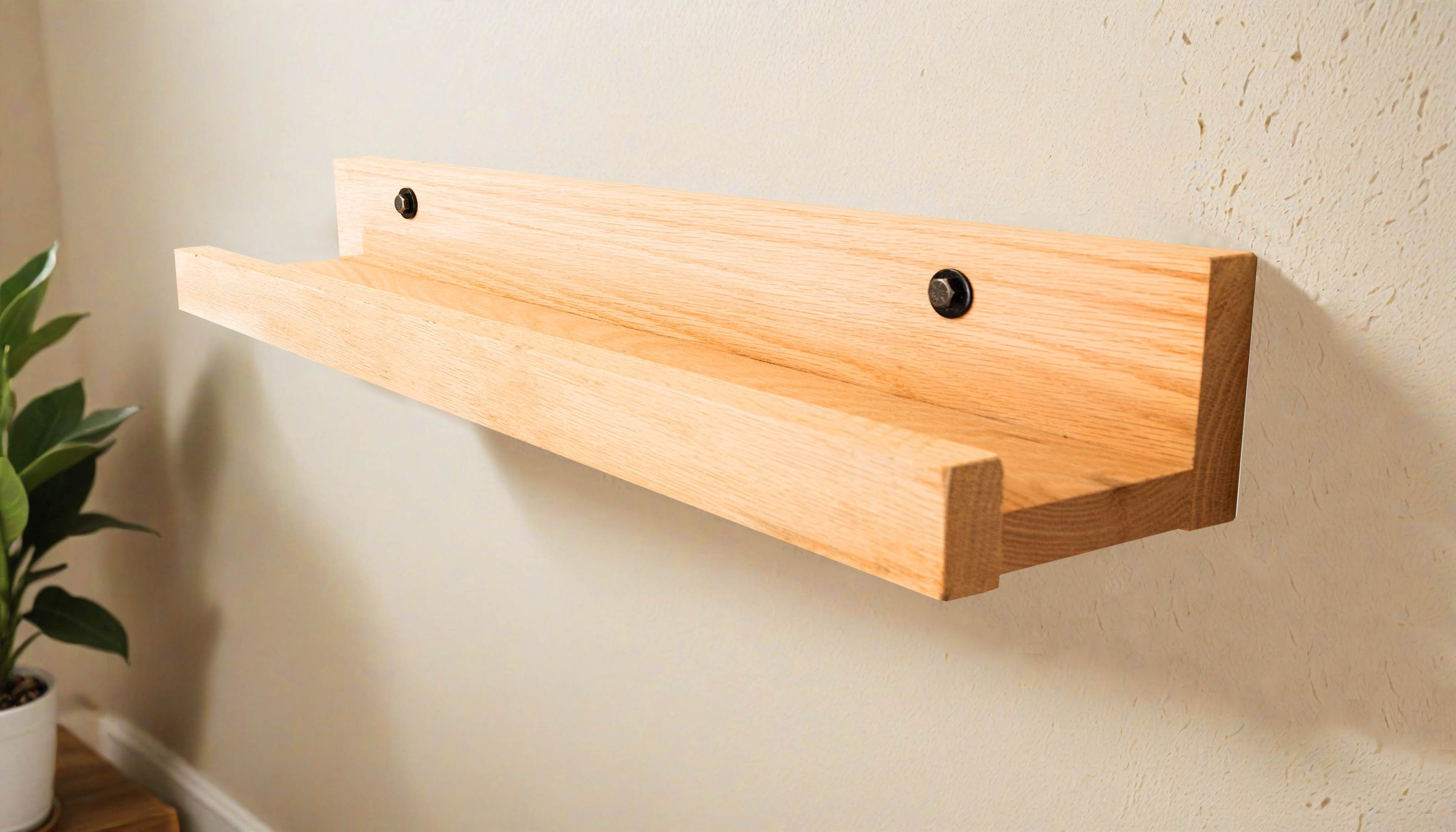 Latitude Run® Rayne Small Solid Oak 3 Piece Lipped Shelves | Wayfair