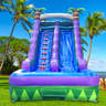 GOOSH 16' x 26' Purple Tropical Commercial Grade Water Slide with ...