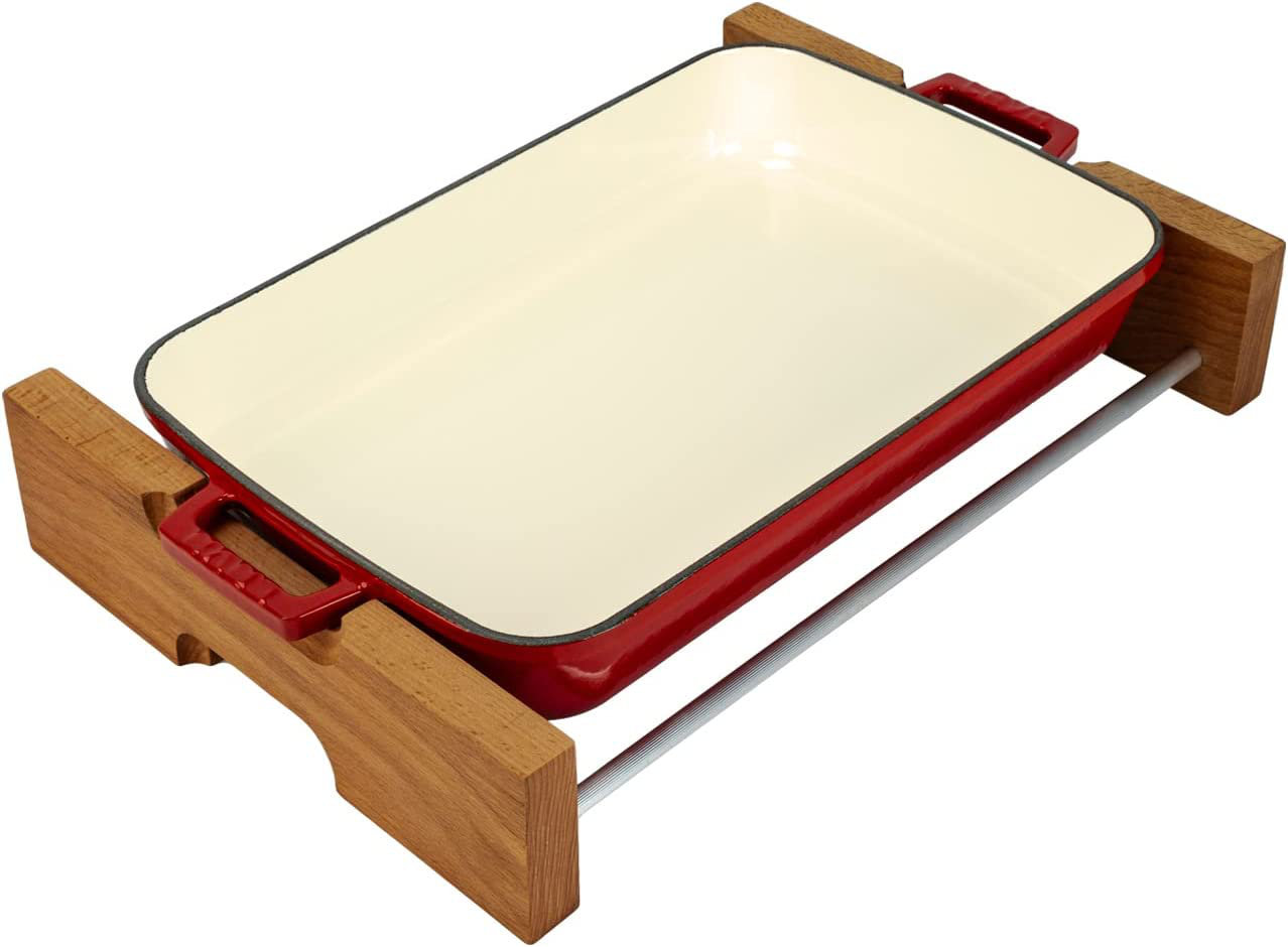 LAVA CAST IRON 21'' Non-Stick Cast Iron Roasting Pan No | Wayfair