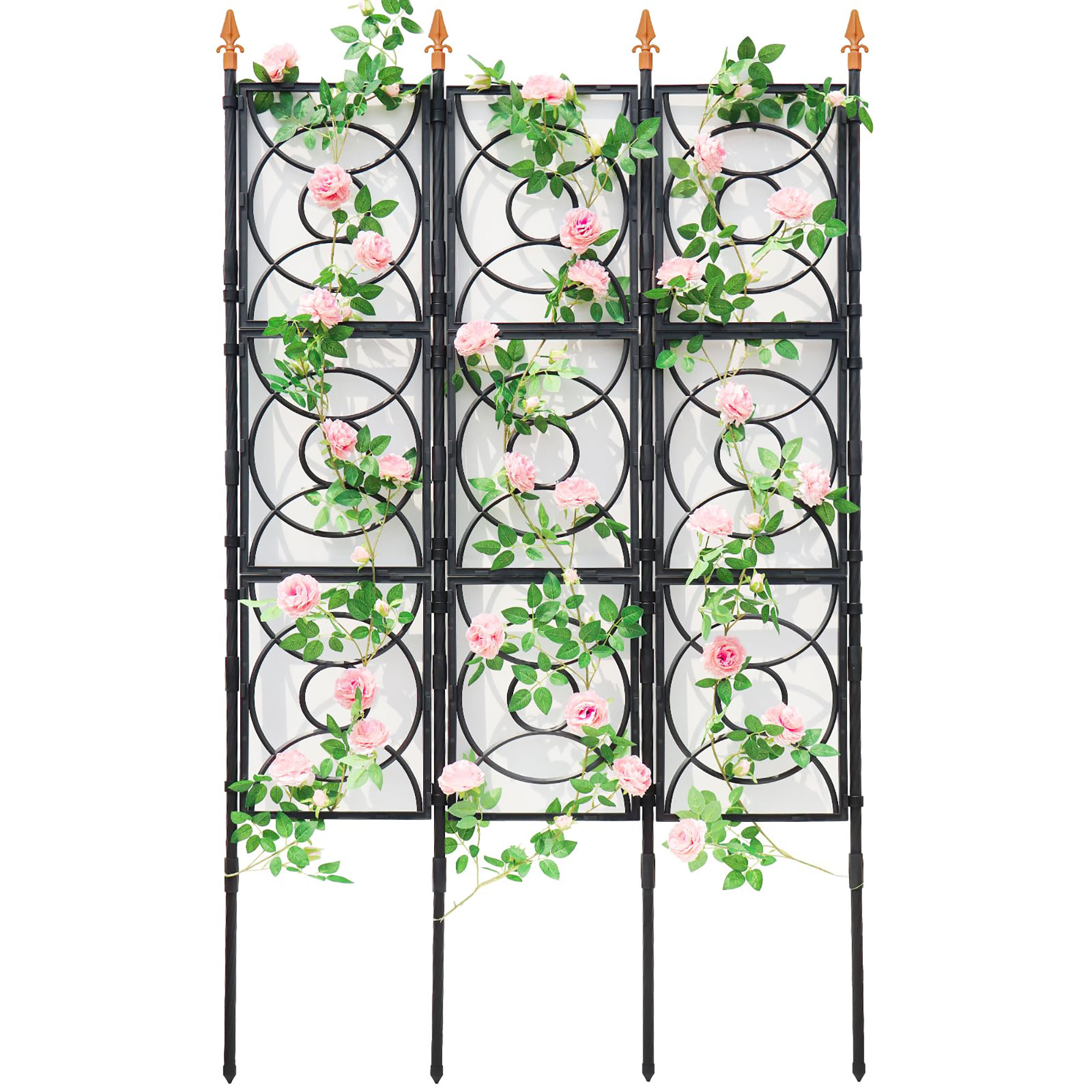 Latitude Run® Outdoor climbing plant planter with plastic coated metal ...