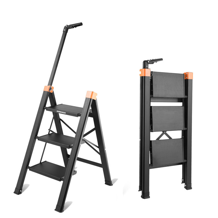 WFX Utility™ 3 - Step Aluminum Lightweight Folding Small Step Ladder ...