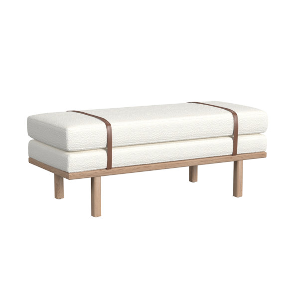 Wade Logan® Azayvion Upholstered Bench with Wood Base & Reviews | Wayfair
