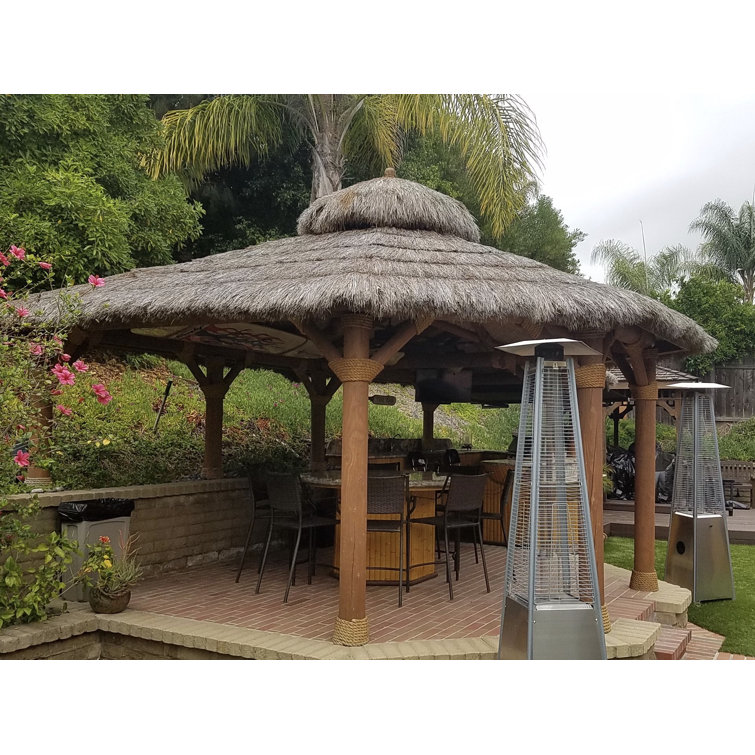 Backyard X-Scapes 2 ft H x 3 ft L Tahitian Thatch Panels for Tiki Huts ...