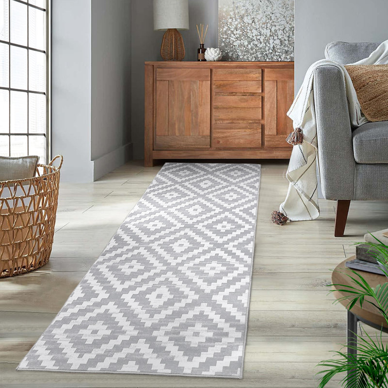 Union Rustic Geometric Machine Washable Rug for Living Room Bedroom ...