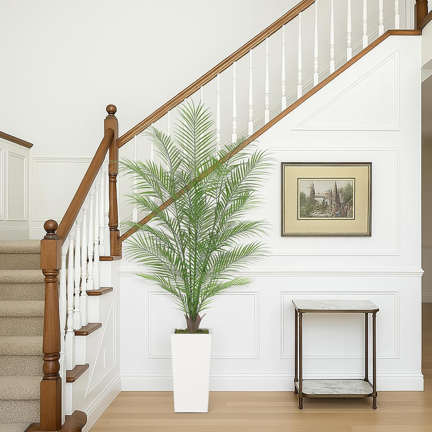 Primrue 6FT Fake Palm Tree with 44 Full Lifelike Palm Leaves Realistic ...