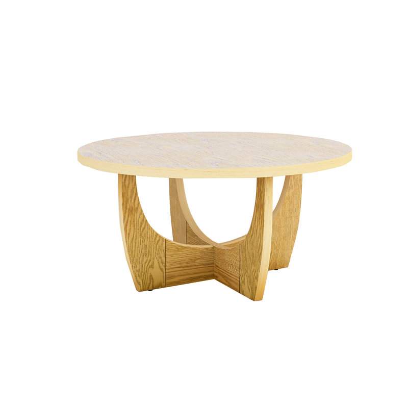 Millwood Pines 36" Round Wooden Coffee Table | Wayfair
