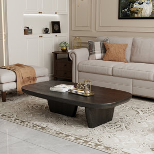 51"Modern Wood Coffee Table Simple Coffee Table, Solid Wood