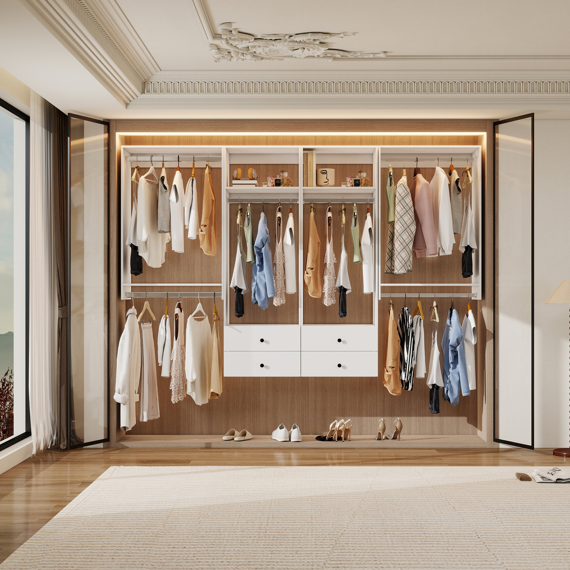 Ivy Bronx Closet Organizers and Storage System, Modular Closet Systems ...
