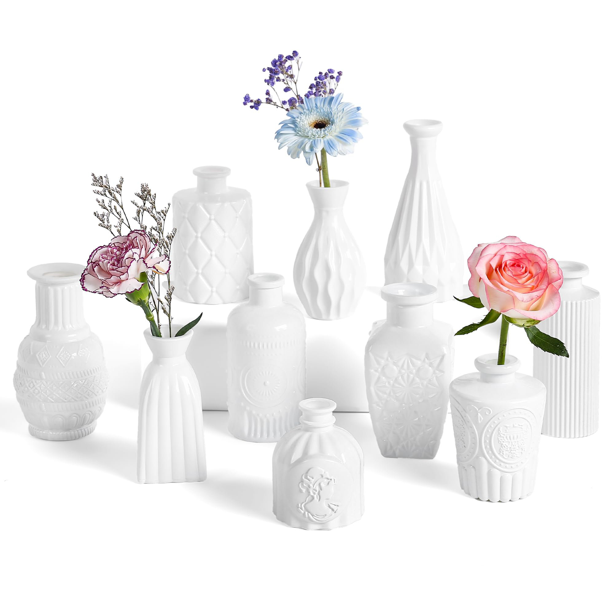 Red Barrel Studio® Small Vases For Flowers Set Of 10, Small Vases For ...