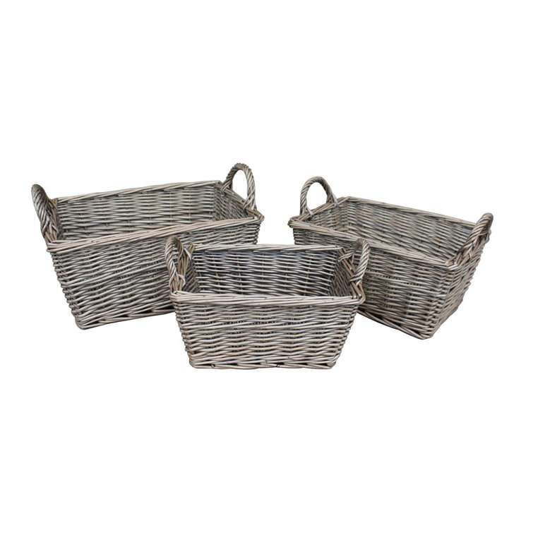 Bay Isle Home Wicker 3 Piece Storage Basket Set | Wayfair.co.uk