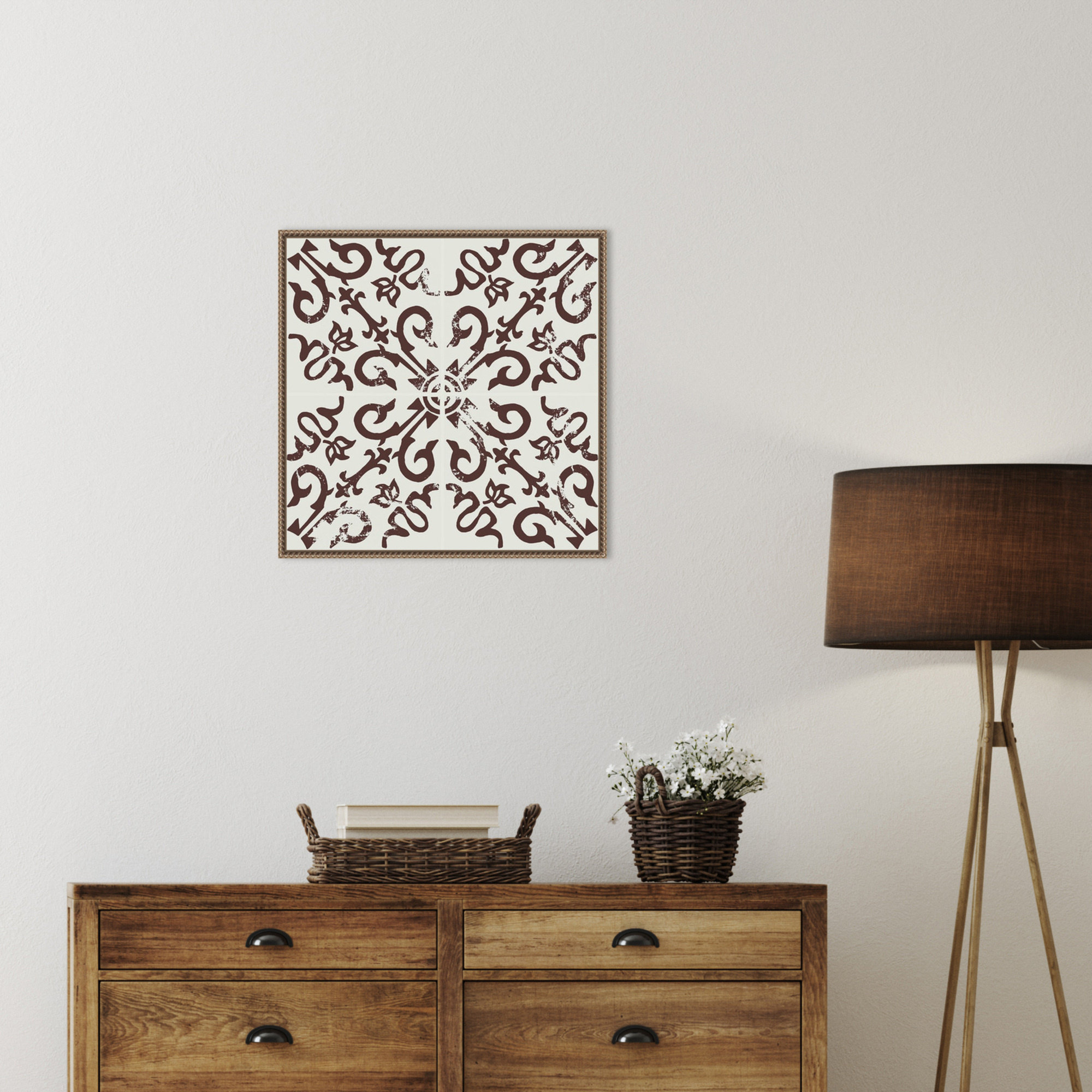 Red Barrel Studio® Custom Ceramic Tile No. 3 by Melissa Wang Framed ...
