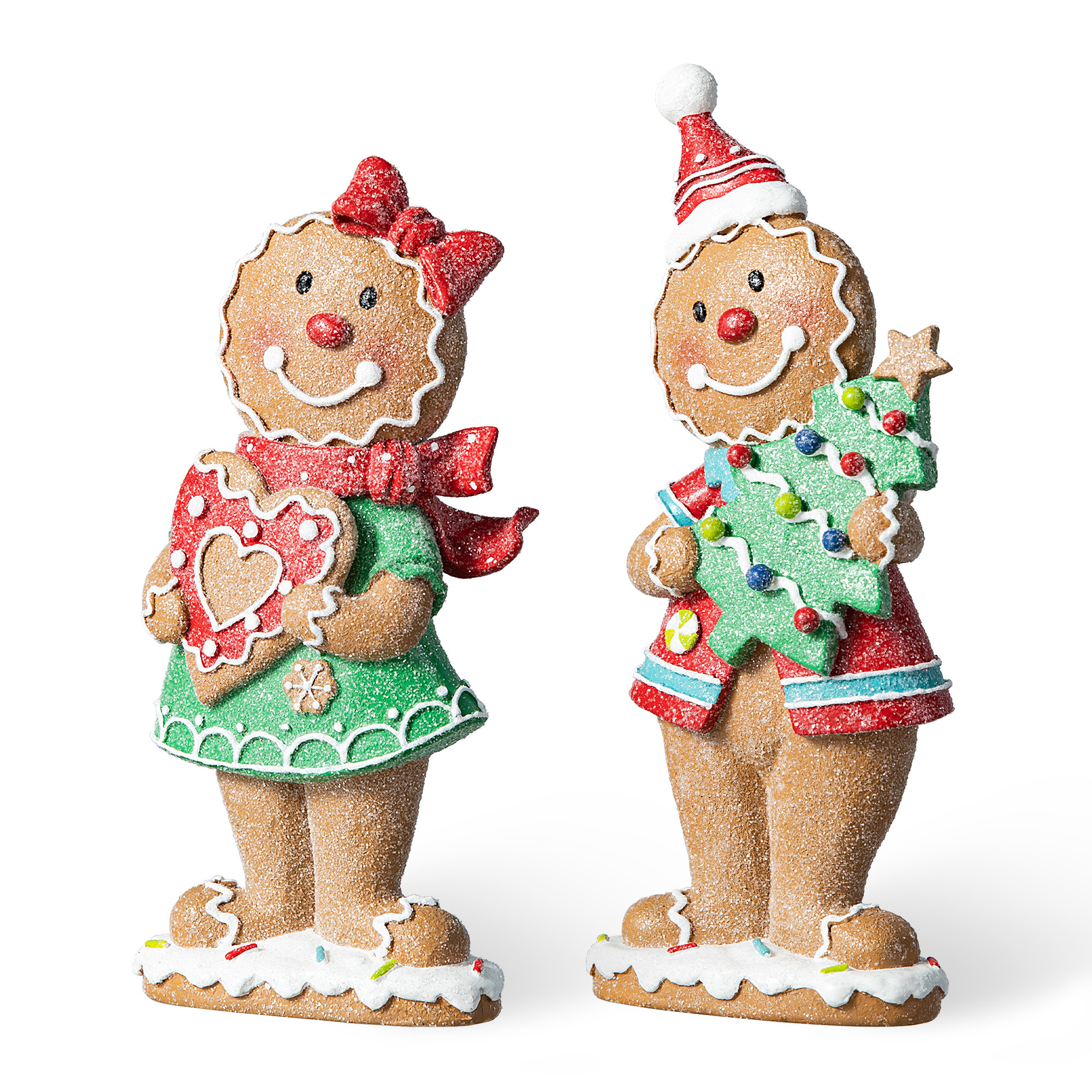 The Holiday Aisle® 9.75"H Resin Christmas Gingerbread Figurine Table ...