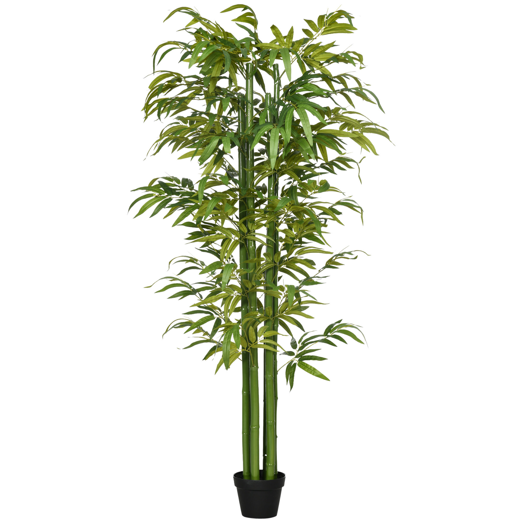 Primrue 6Ft Artificial Bamboo Tree In Pot, Indoor Outdoor Fake Plants ...