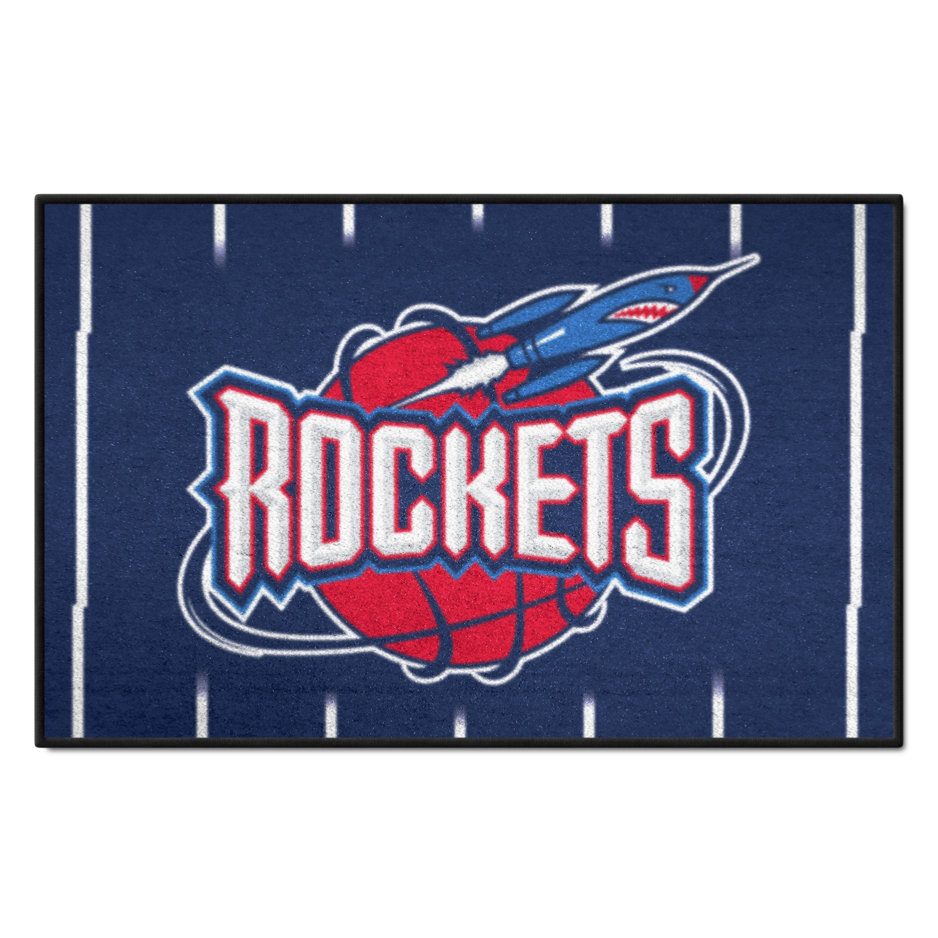 FANMATS Houston Rockets_NBA Retro Houston Rockets Starter Mat Accent ...