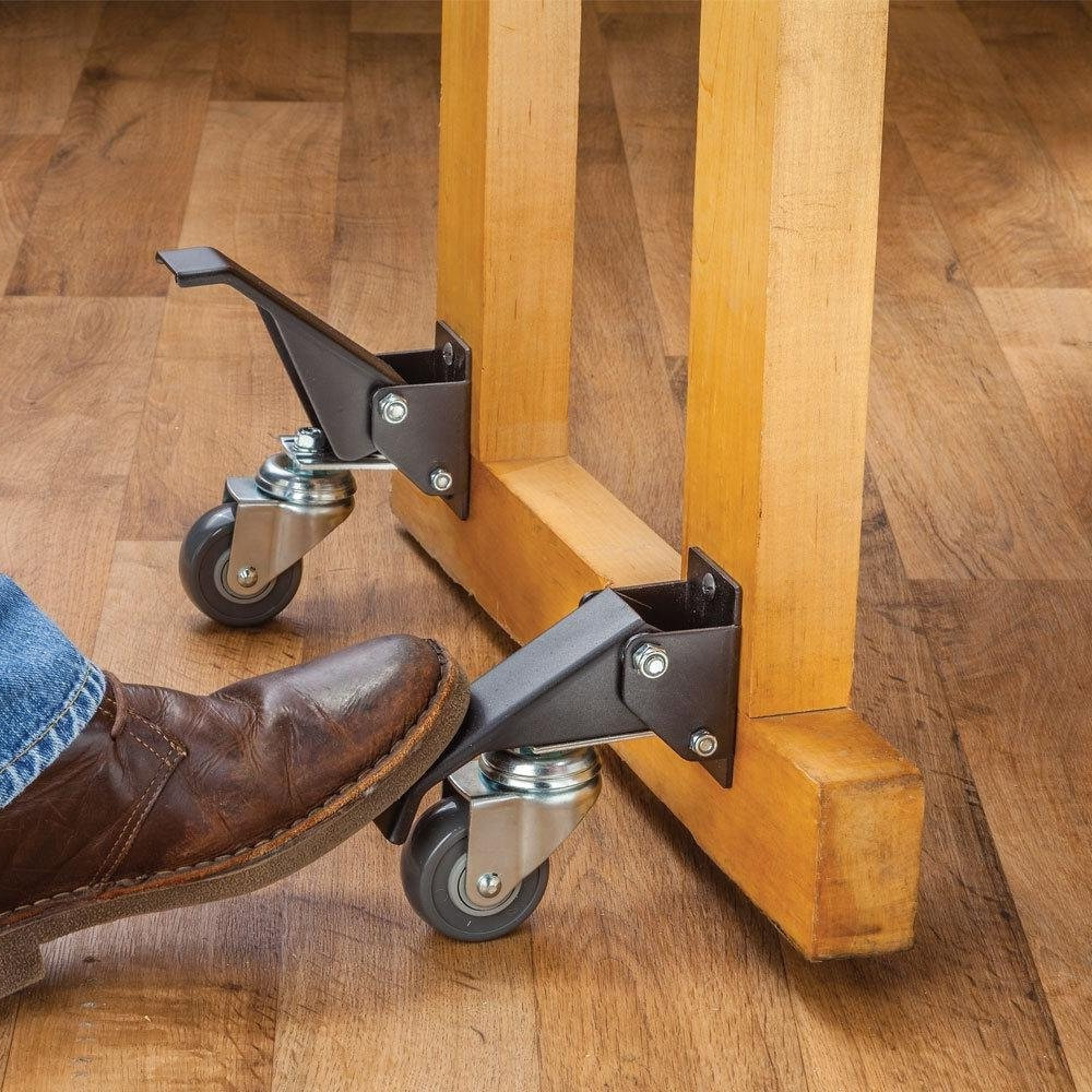 Symple Stuff 4 PCS Workbench Casters Kit, Heavy Duty Casters with Brake ...