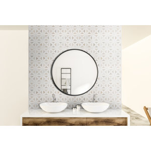 MSI Angora Geometric 12" x 12" Polished Marble Mosaic Floor and Wall ...