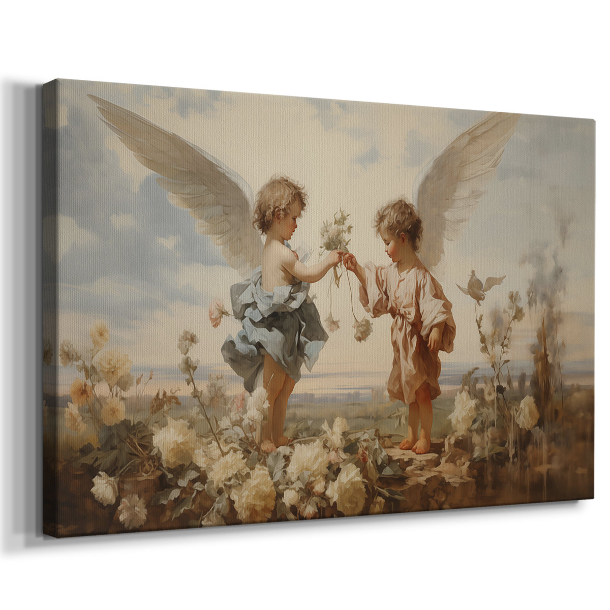 Fleur De Lis Living Angels From Above-XVII -Gallery Wrapped Cavas | Wayfair