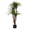 Steelside™ 51" Tropical Yucca Artificial Tree with Natural Trunk and ...