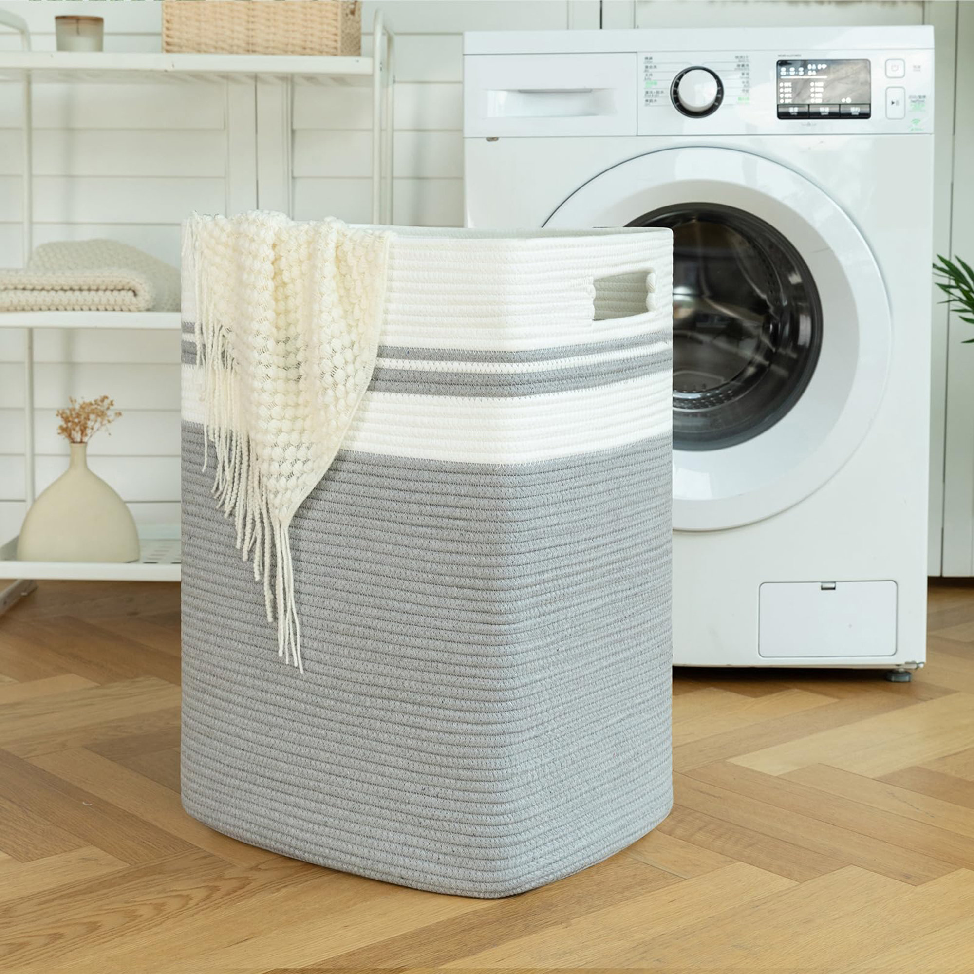 Beachcrest Home Tall Cotton Laundry Hamper with Handles - Wayfair Canada