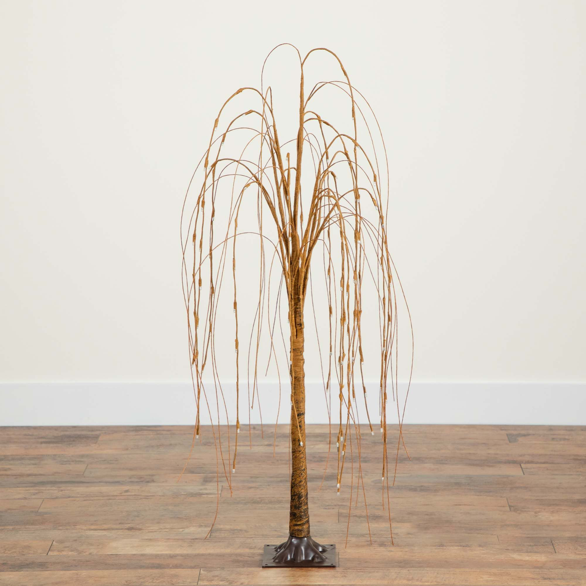 The Holiday Aisle® 4ft. Pre-Lit Artificial Willow Tree with 120 Warm ...