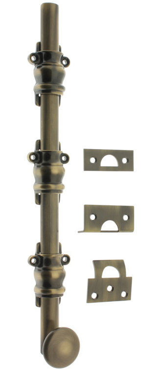 idh by St. Simons Solid Brass 12" Ornamental Bolt | Wayfair