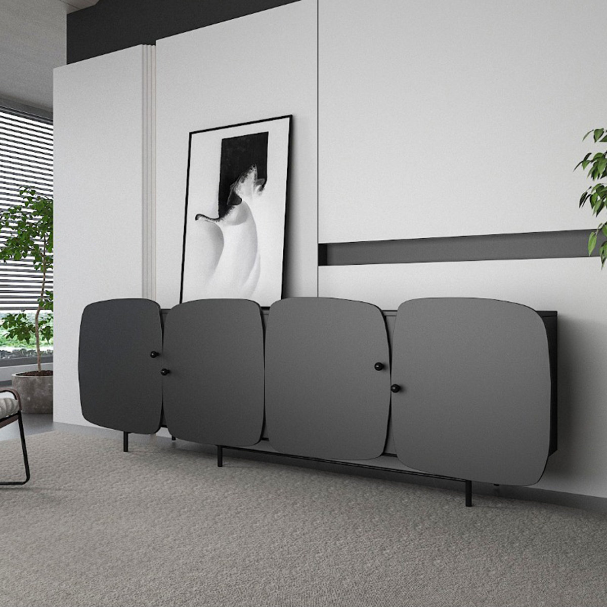 Feel High Pillows TM737442625615FHP&Size Solid Wood Storage Credenza ...