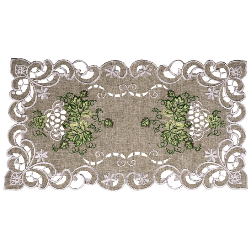 Ophelia & Co. Callicoat Antique Green Leaf on Sage Green Square ...