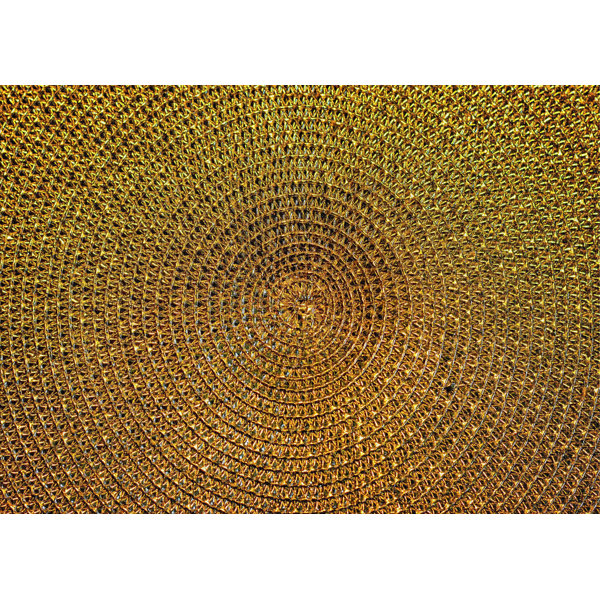 Bless international Machine Woven Gold Rug | Wayfair