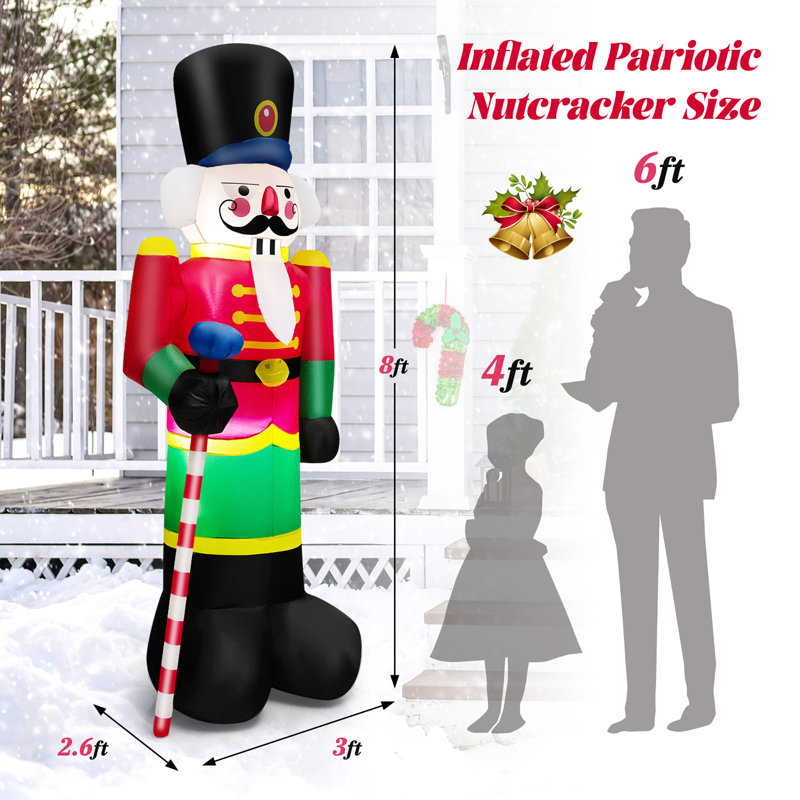 The Holiday Aisle® Nutcracker Soldier, Sandbags Inflatable & Reviews ...