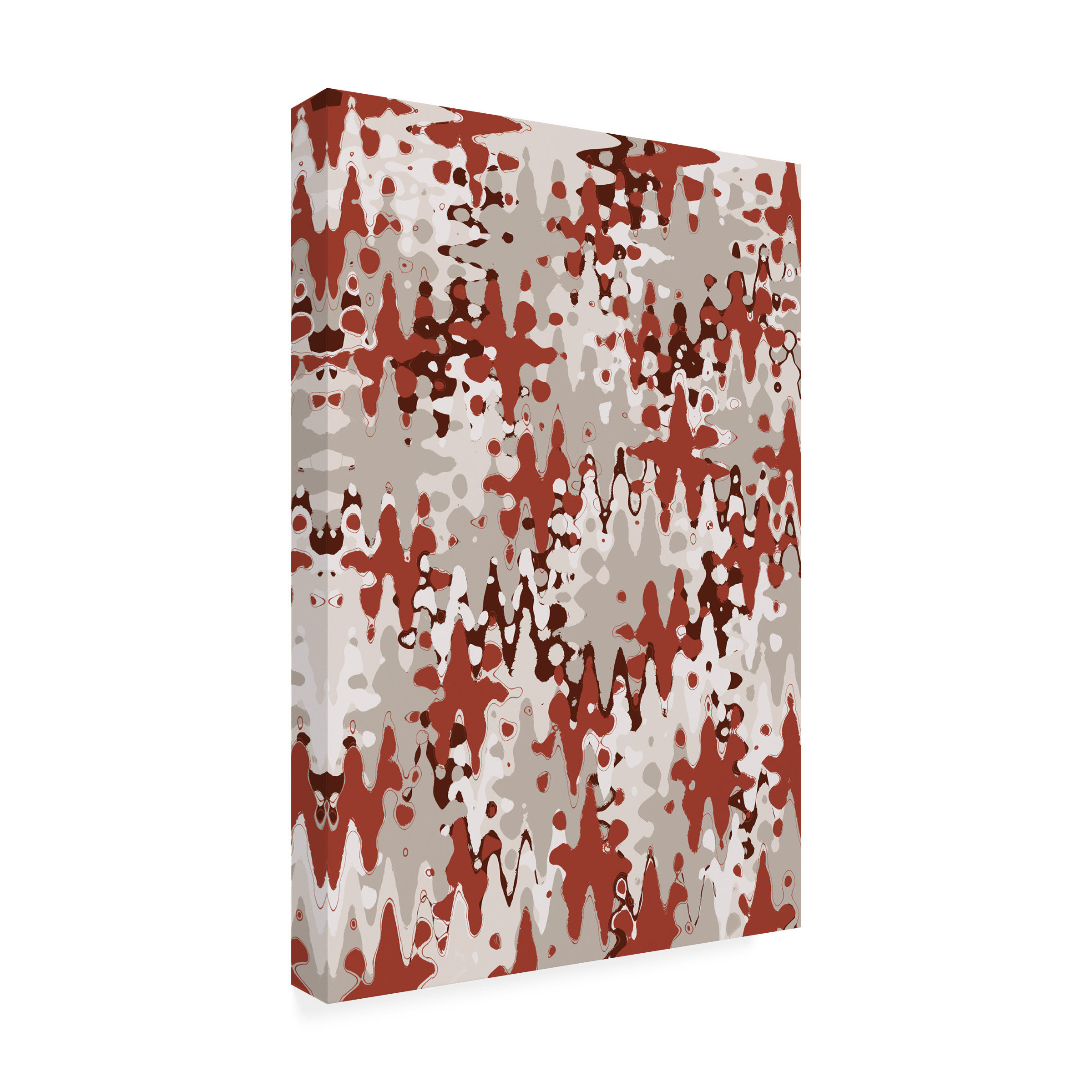 Winston Porter Treechild Liquid Beige Brown Pattern Canvas Art ...