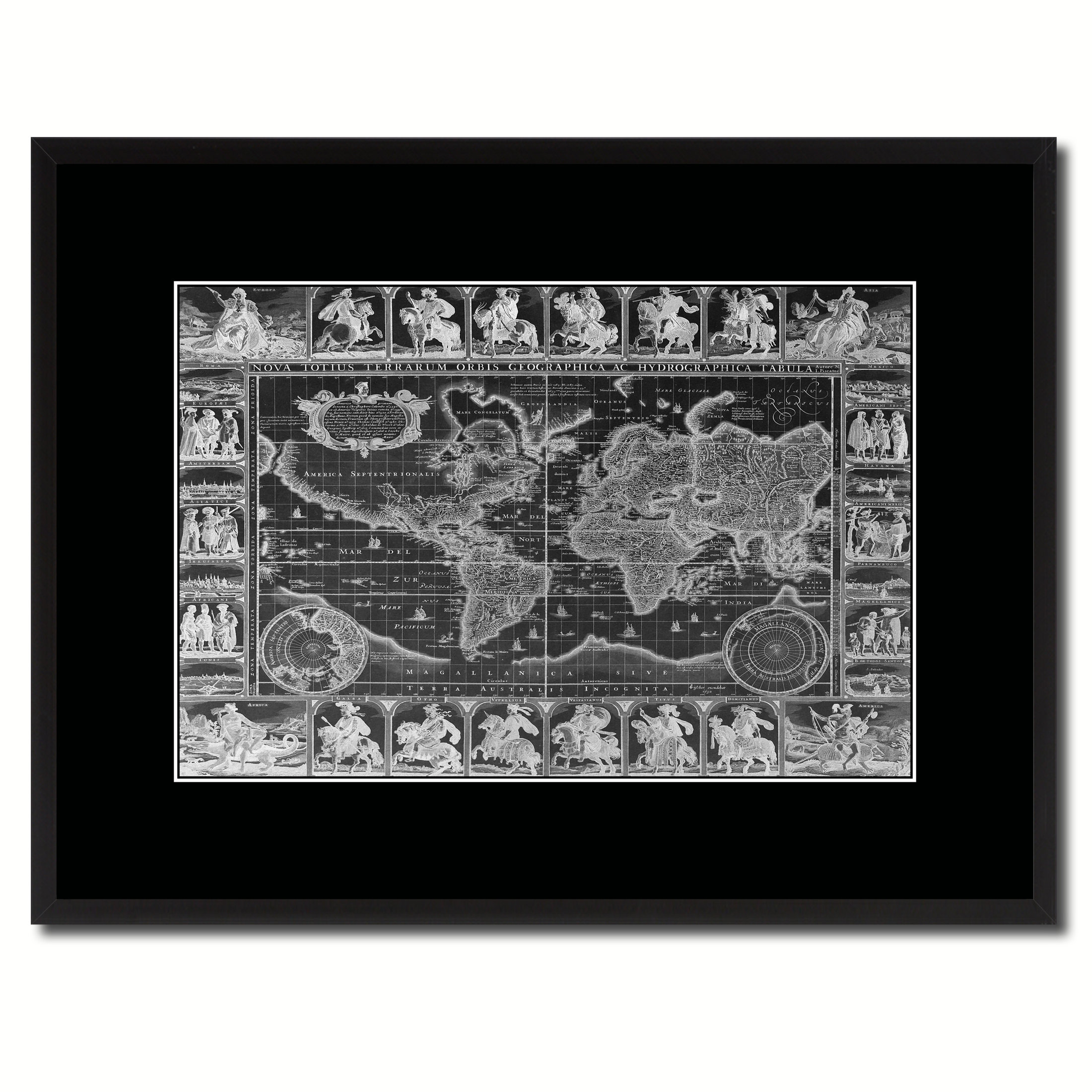 17 Stories " World Vintage Monochrome Map " | Wayfair