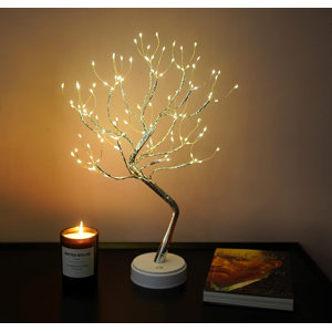 Norbi 108 LED Birch Tree Light Tabletop Bonsai Fairy Tree Lamp Battery ...