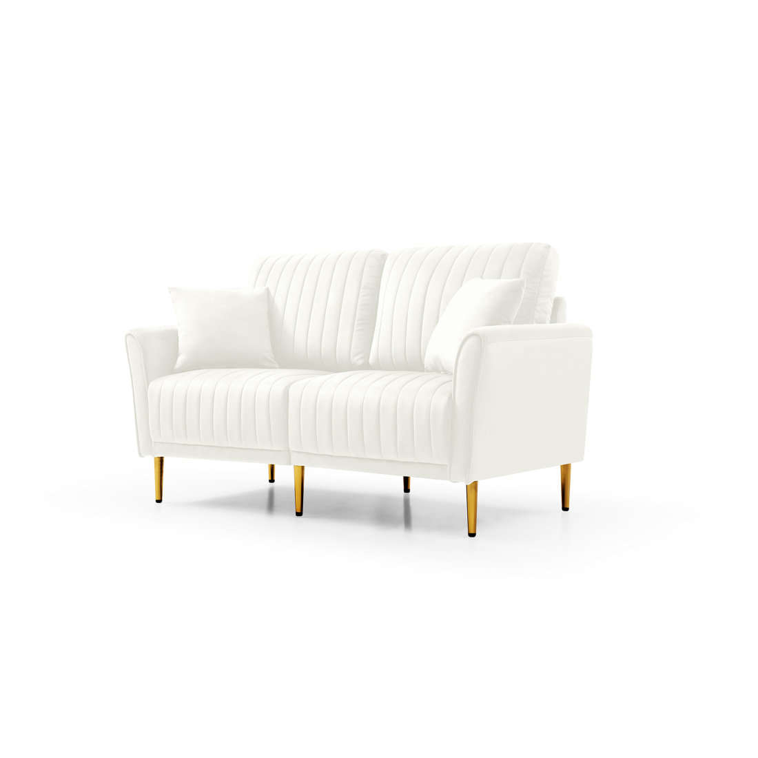 Mercer41 Eilerman Modern Sofa 2 Seater Loveseat Sofa Couch W/Pillows ...